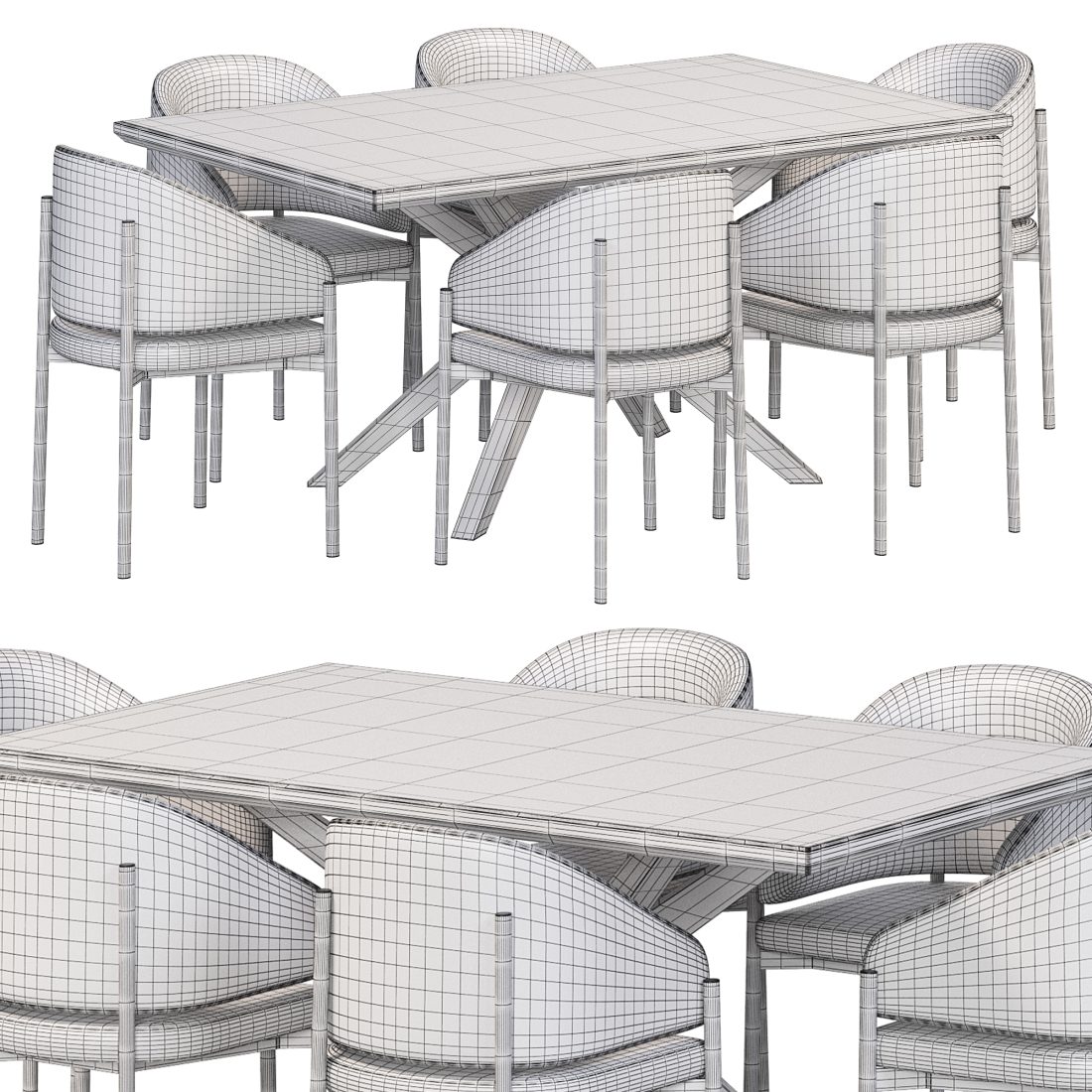 Leirlani Dinning Table By Noho Home - 3D Model for Corona