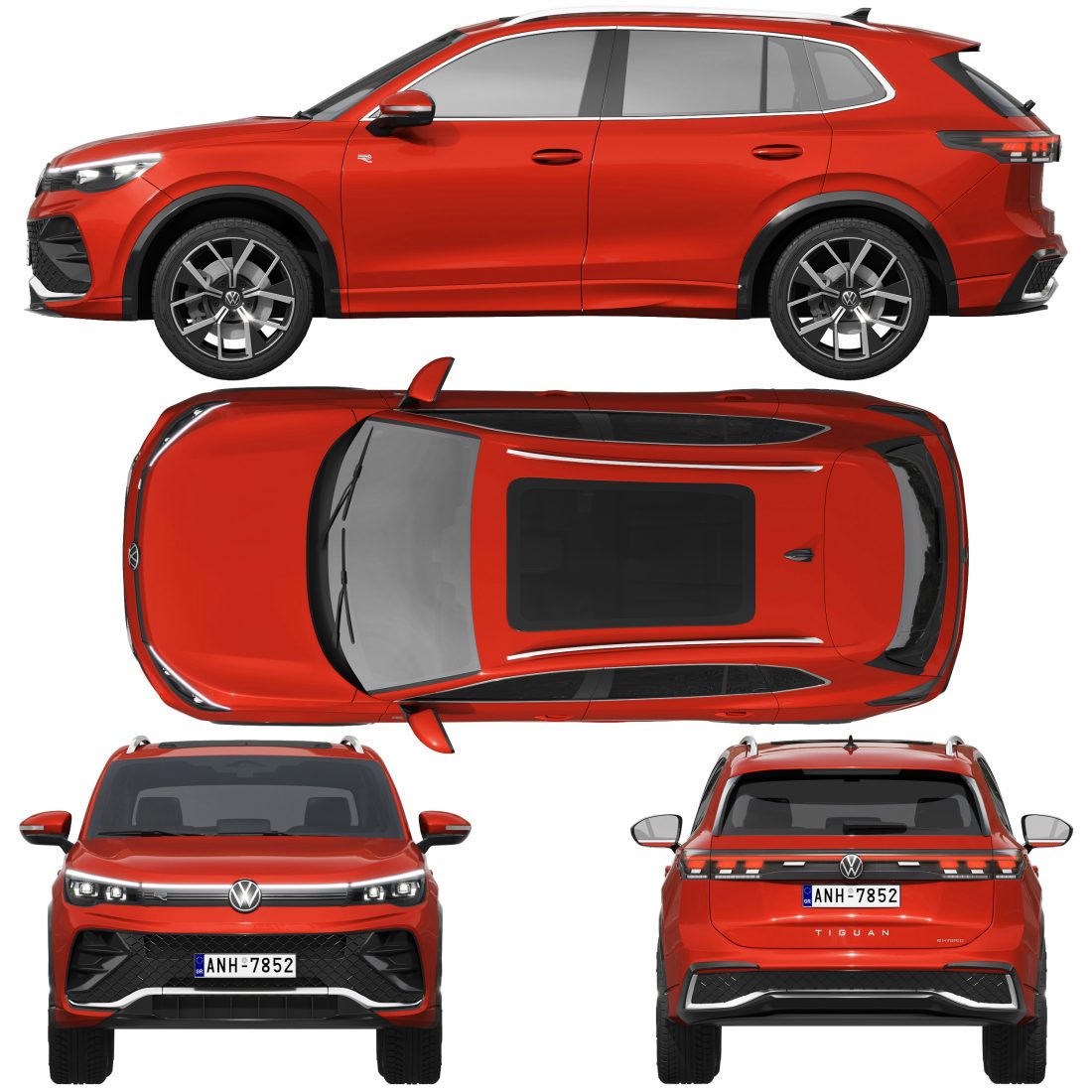Volkswagen Tiguan R-line 2024 - 3D Model for Corona