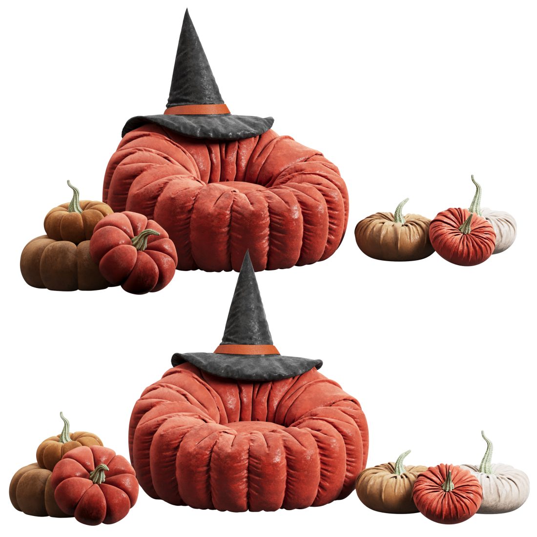 Pumpkin Chair2 - 3D Model for Corona