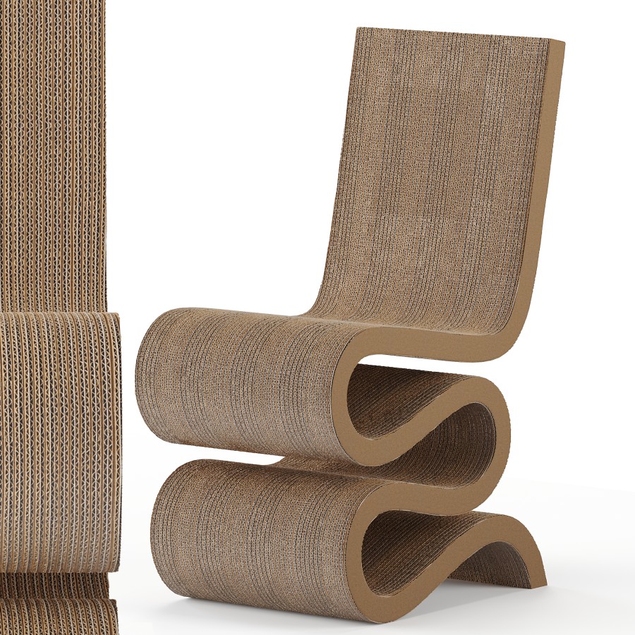 Frank Gehry Wiggle Chair 3D Model for Corona | CGMood