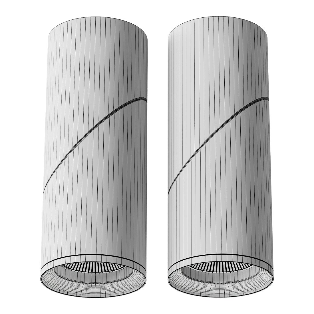 Dimmable Rotating Led Downlights - 3D Model for Corona
