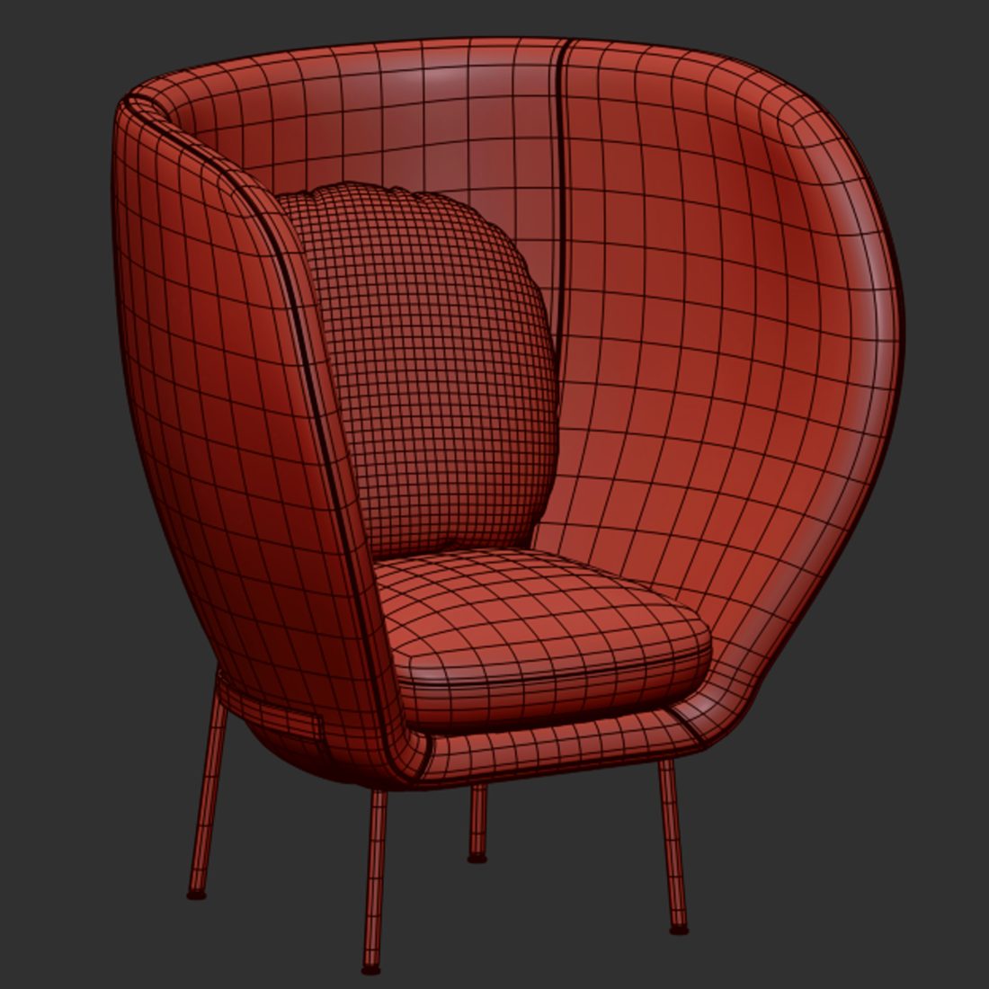 Armada Armchair By Nipa Doshi & Jonathan Levien - 3D Model for Corona