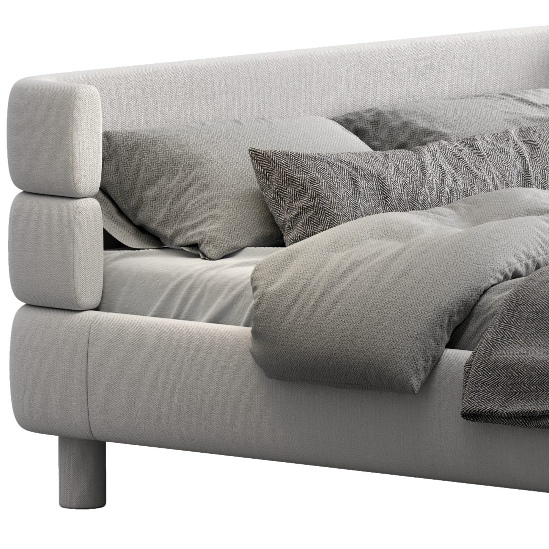 Double Bed Felix By Uo Exclusive 3D Model for VRay, Corona | CGMood