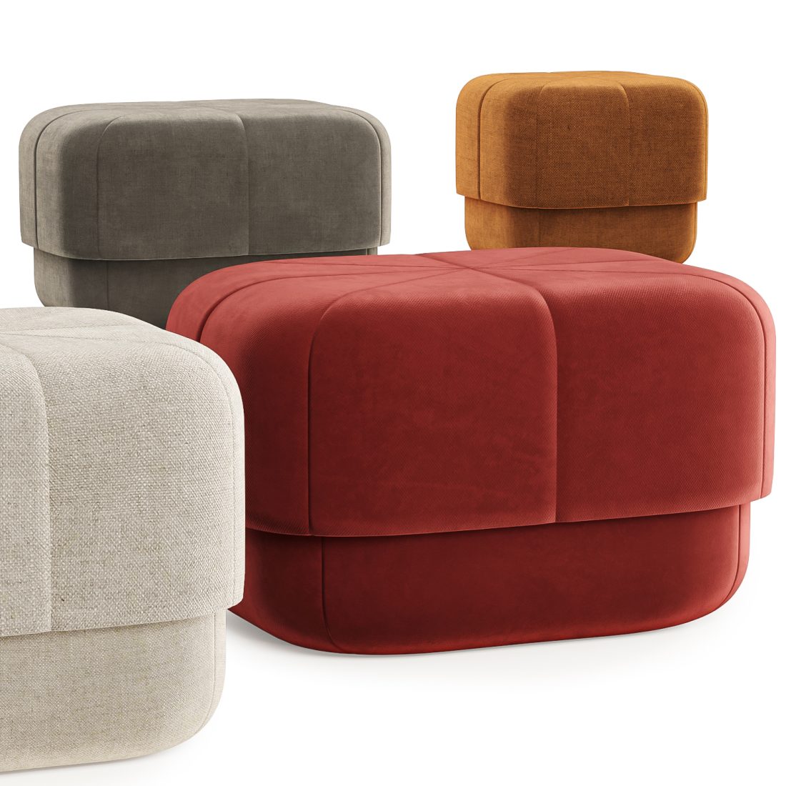 Normann Copenhagen Circus Pouf - 3D Model for VRay, Corona