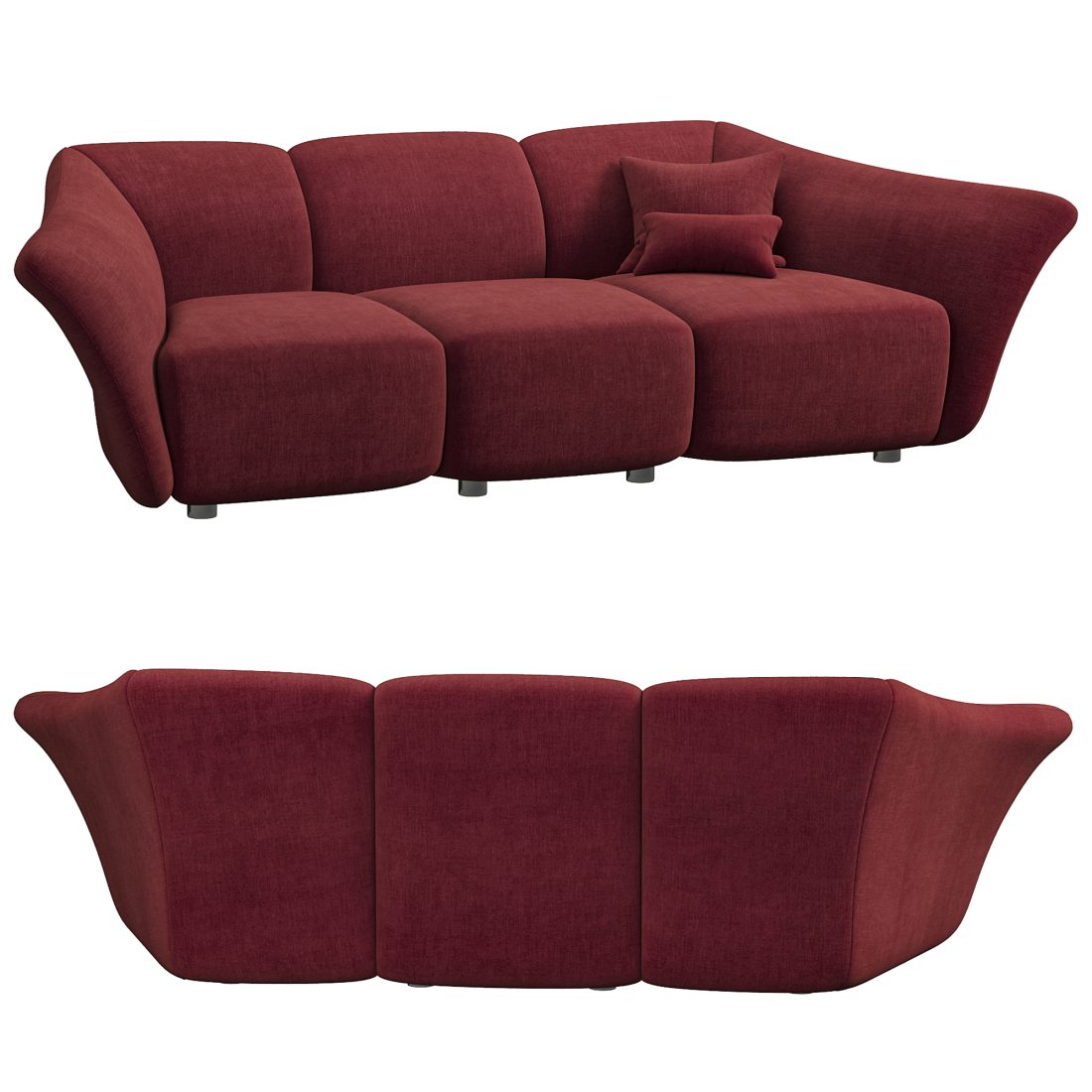 Timeless Corner Sofa By Natuzzi - 3D Model for Corona