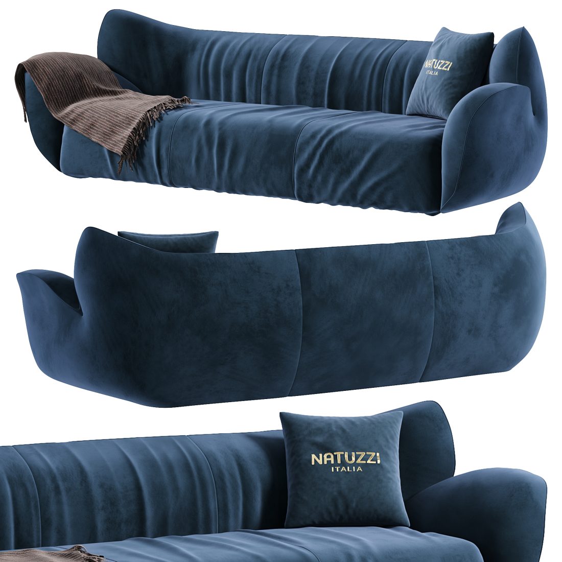 Juno Sofa By Natuzzi Italia - 3D Model for Corona