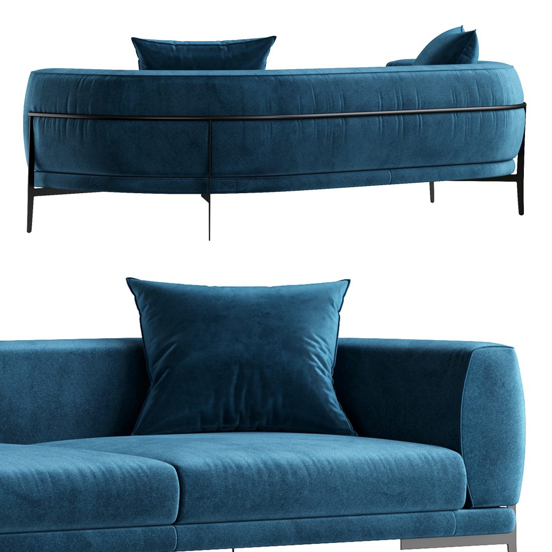 Natuzzi Italia Oblo Sofa By Natuzzi - 3D Model for Corona
