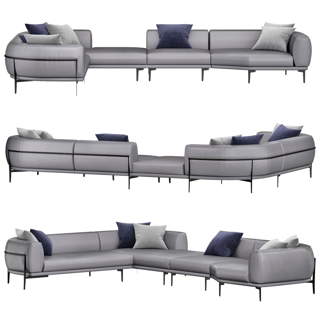 Oblo Sofa By Natuzzi - 3D Model for Corona