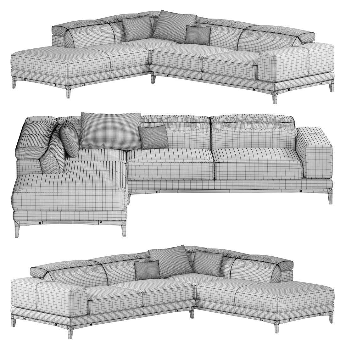 Oblo Sofa By Natuzzi - 3D Model for Corona