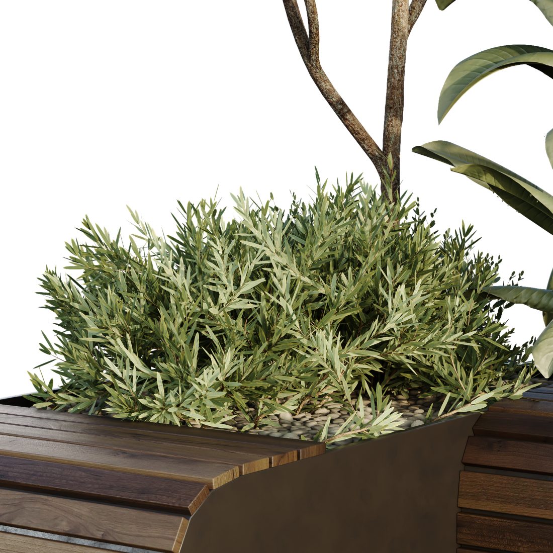 Urban Environment Set Of Green Plant Benches 19 - 3D Model for VRay, Corona