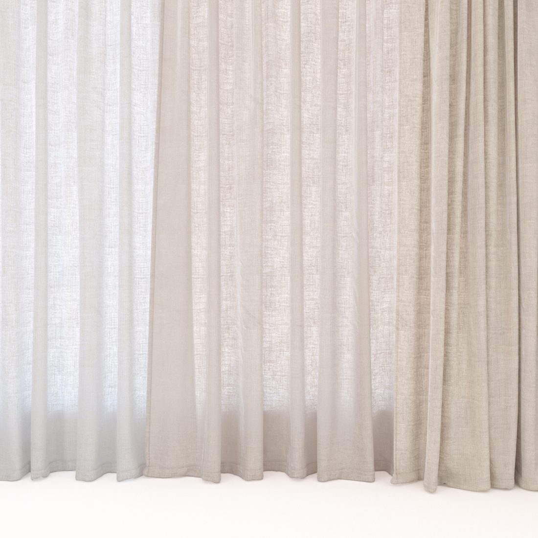 Curtains 43 Linen 3D Model for VRay, Corona | CGMood