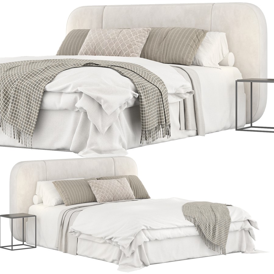 Flue Olivier Bed - 3D Model for VRay, Corona