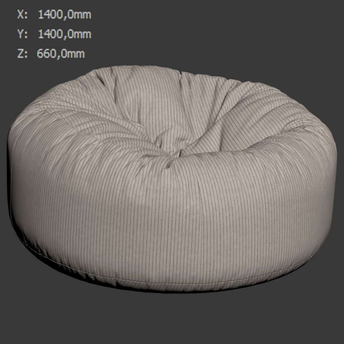 Big Boy Bean Bag By Cielo - 3D Model for VRay