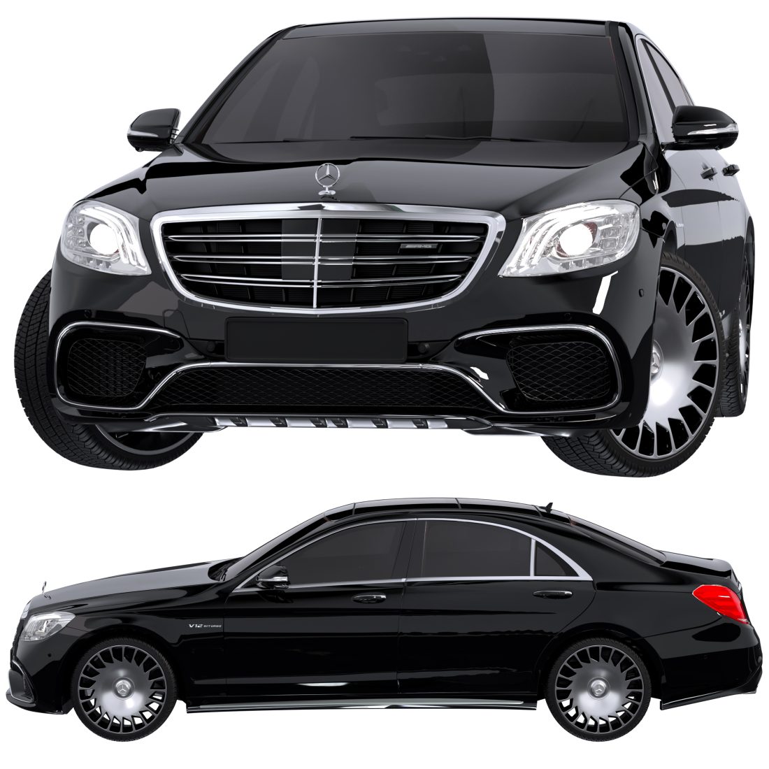Mercedes Benz S Class Amg 3D Model for Corona | CGMood