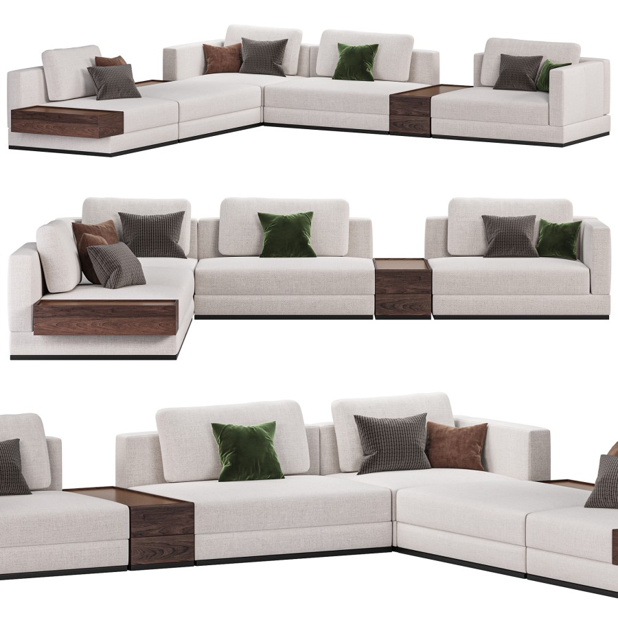 Fletcher Sofa By Laskasas - 3D Model for Corona