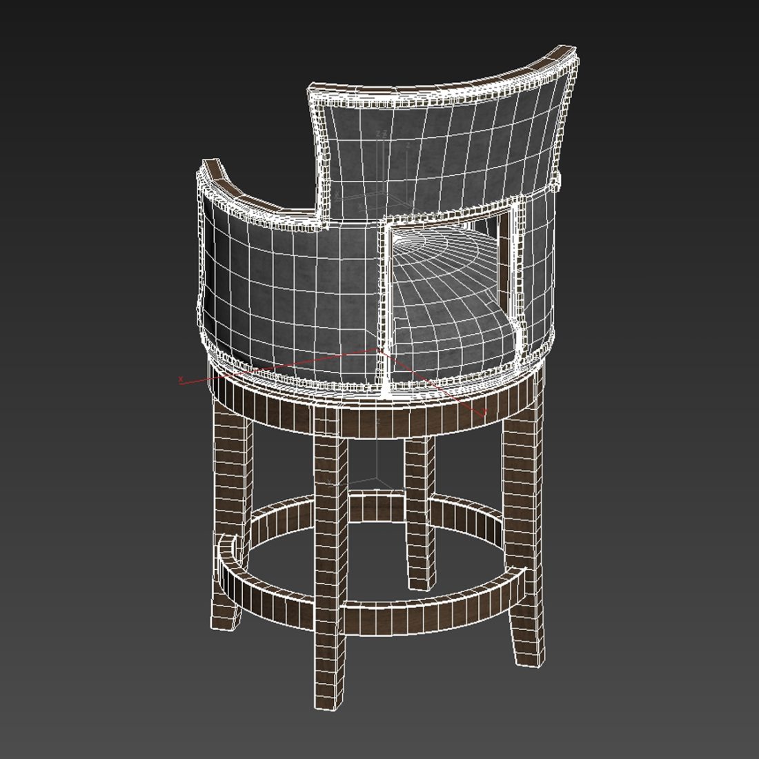 Swivel Counter Stool By Grove Park - 3D Model for Corona