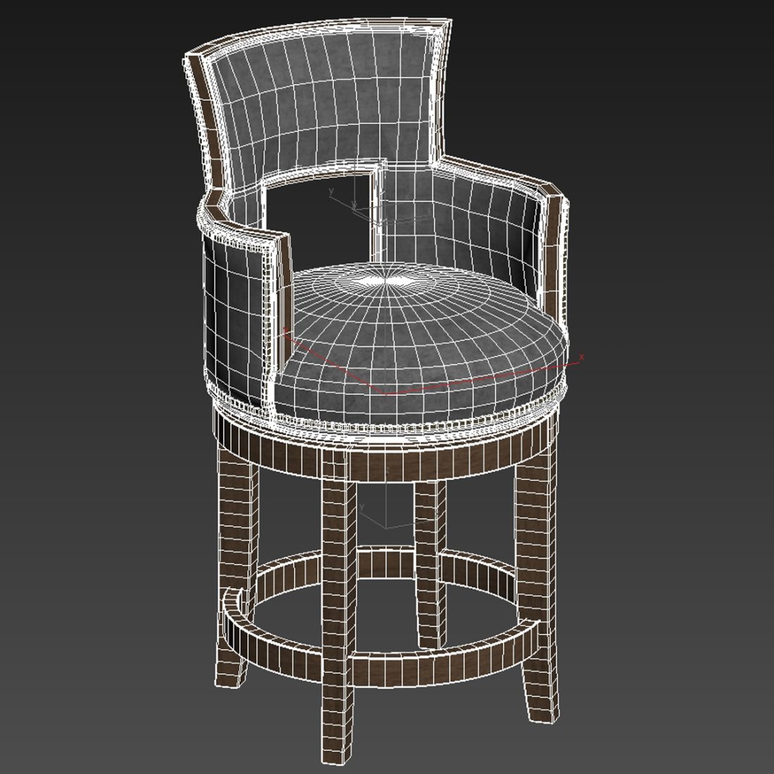 Swivel Counter Stool By Grove Park - 3D Model for Corona