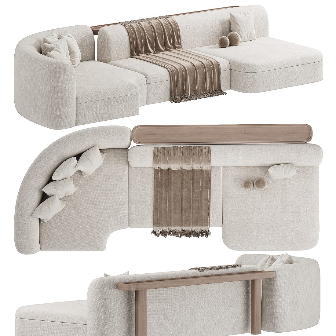 Piaf Sofa - 3D Model for Corona