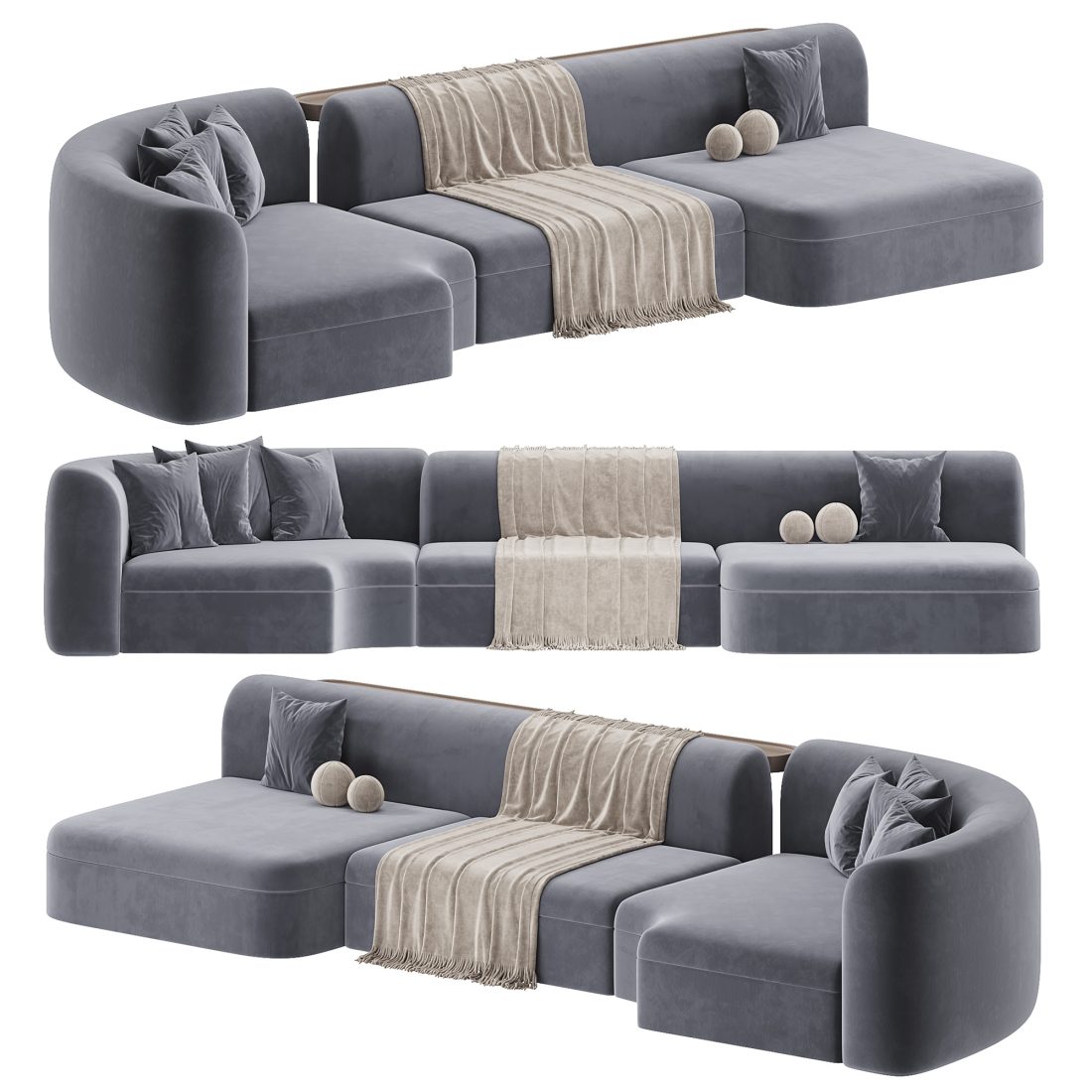 Piaf Sofa - 3D Model for Corona