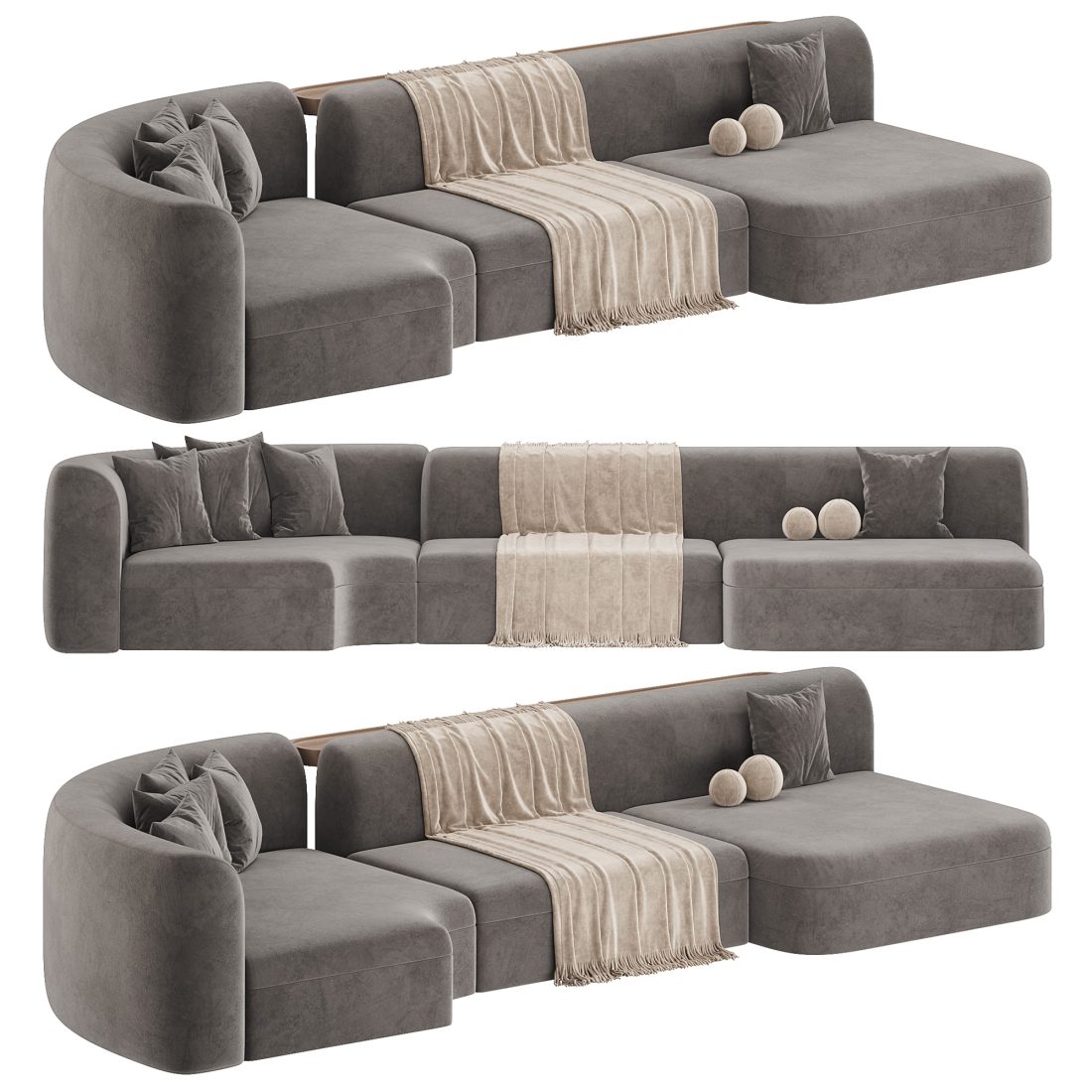 Piaf Sofa - 3D Model for Corona