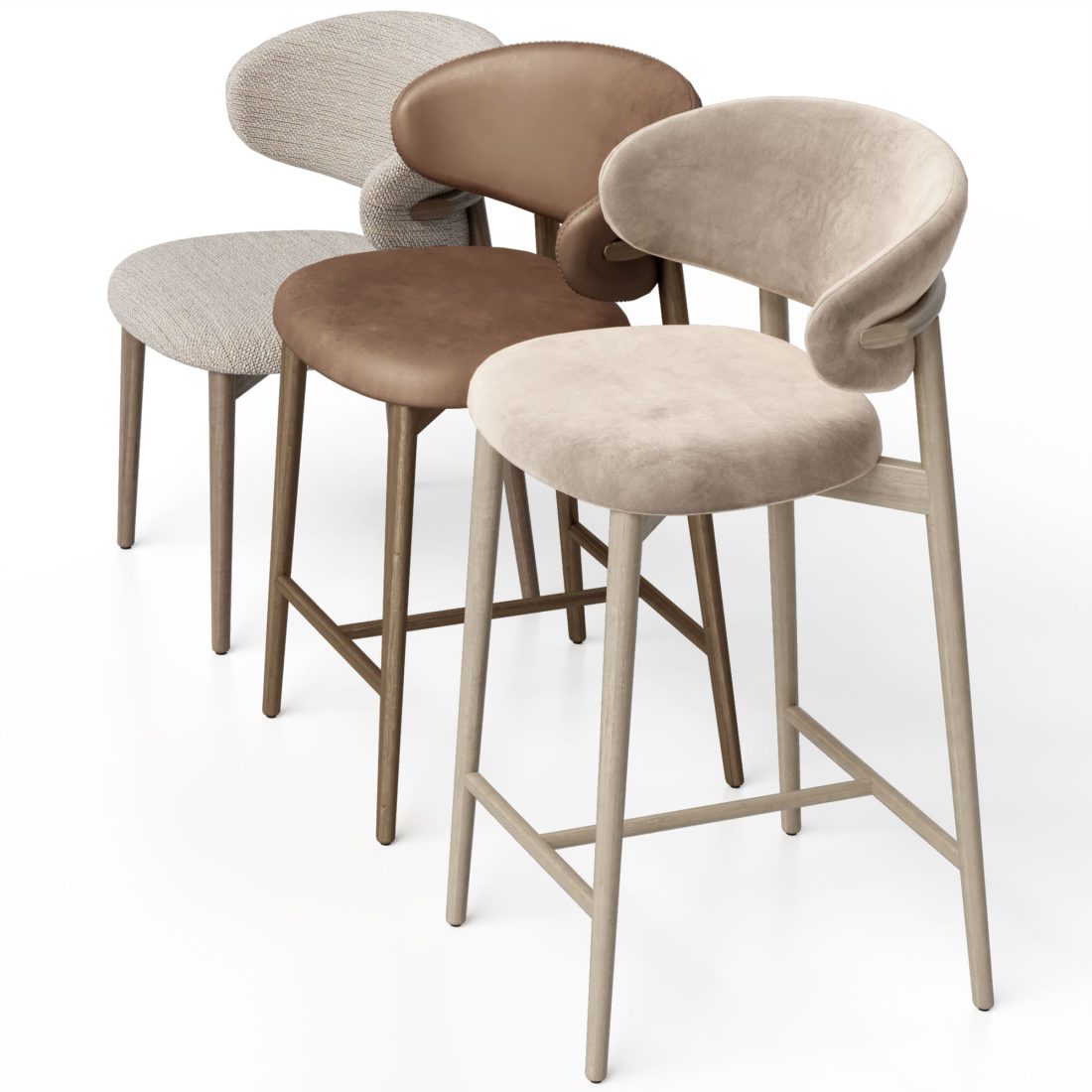 Bar And Regular Oleandro Chair From Calligaris 3D Model for VRay ...