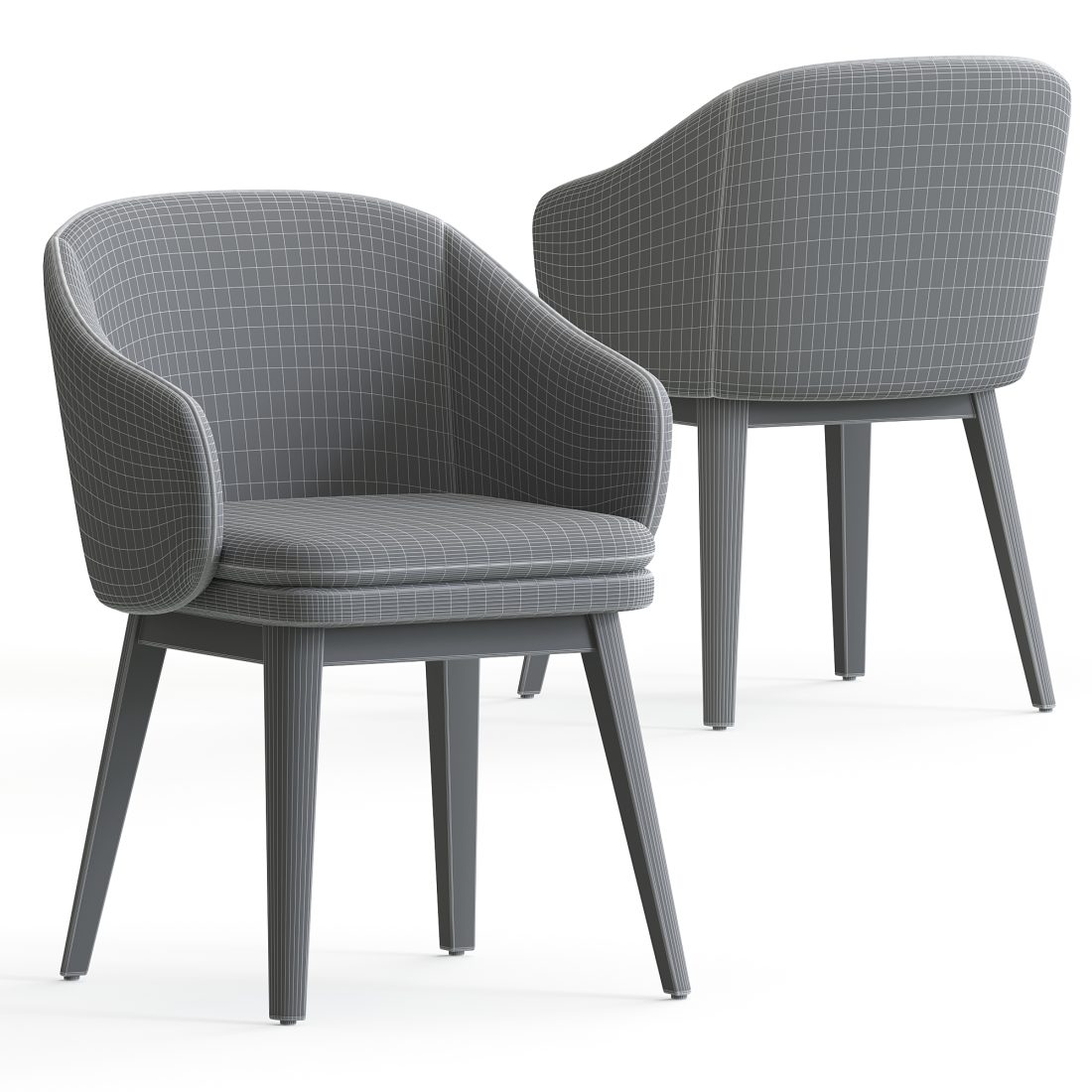 Wayne Chair By West Elm - 3D Model for Corona
