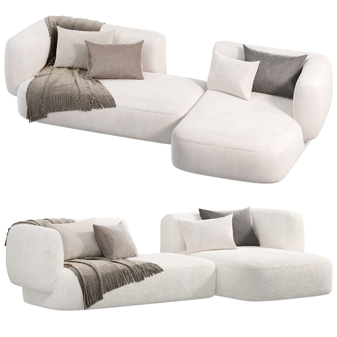 Hug Modular Sofa 5 - 3D Model for Corona