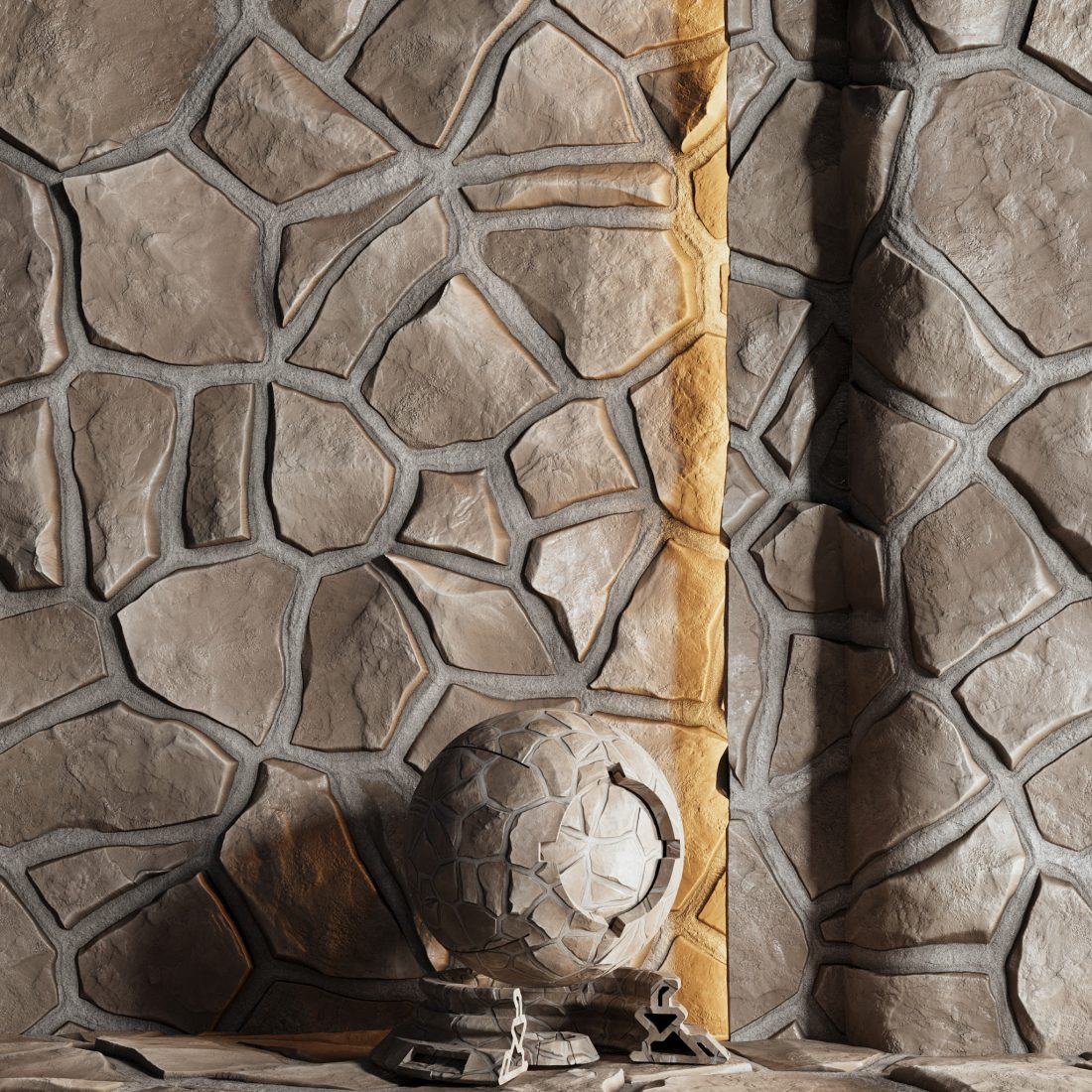 H100 Stone Field | PBR | 4K | Seamless - 3D Model for VRay, Corona