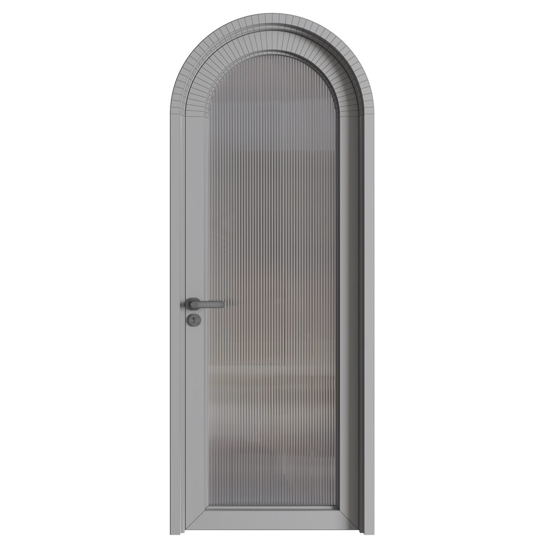 Modern Arched Wooden Door 05 - 3D Model for VRay, Corona