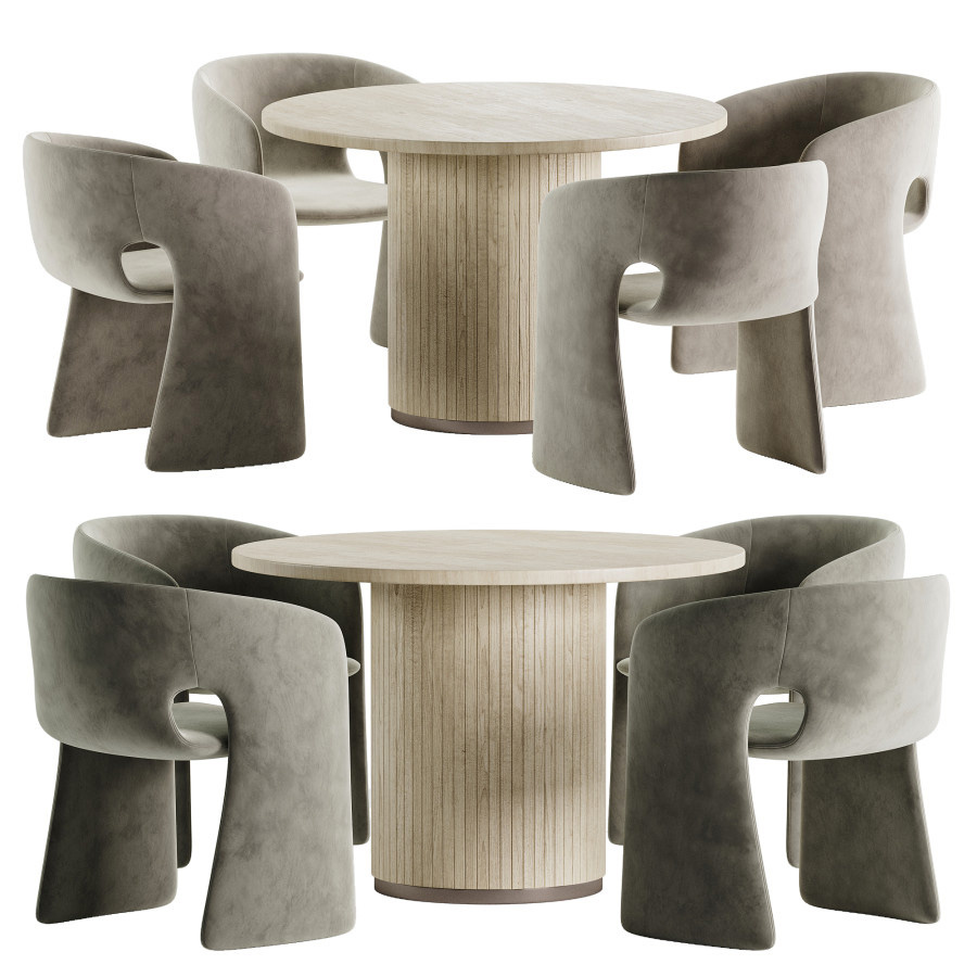 Celeste Armchair Chelsea Table 3D Model for VRay, Corona | CGMood