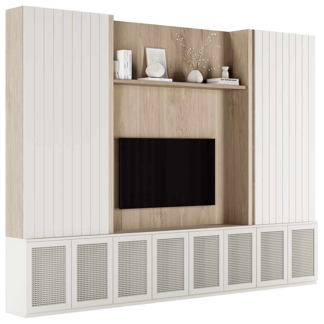 Arch Tv Wall Composition - 3D Model for Corona