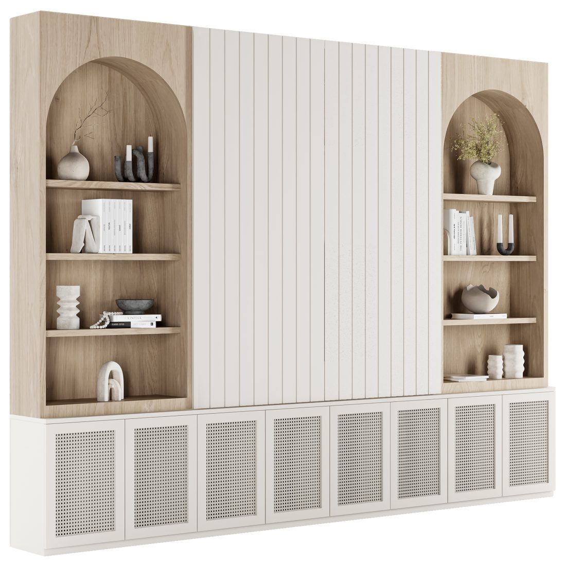 Arch Tv Wall Composition - 3D Model for Corona