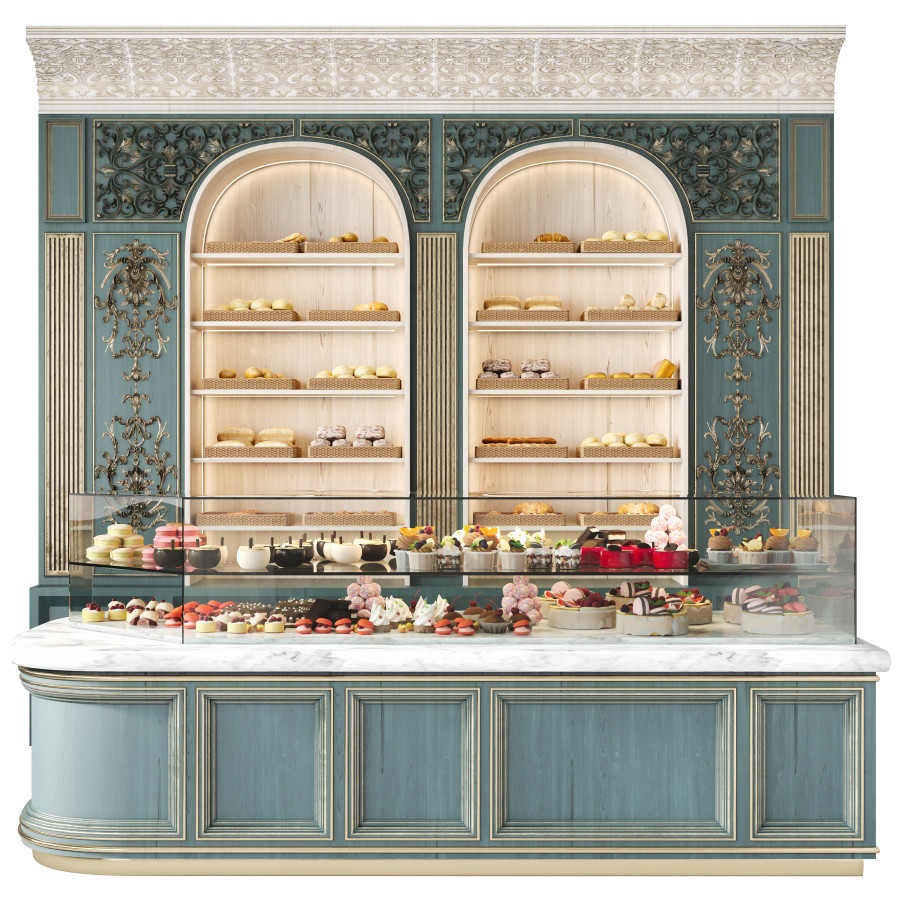 Design Project Of A Pastry Shop Or Cafe - 3D Model for Corona