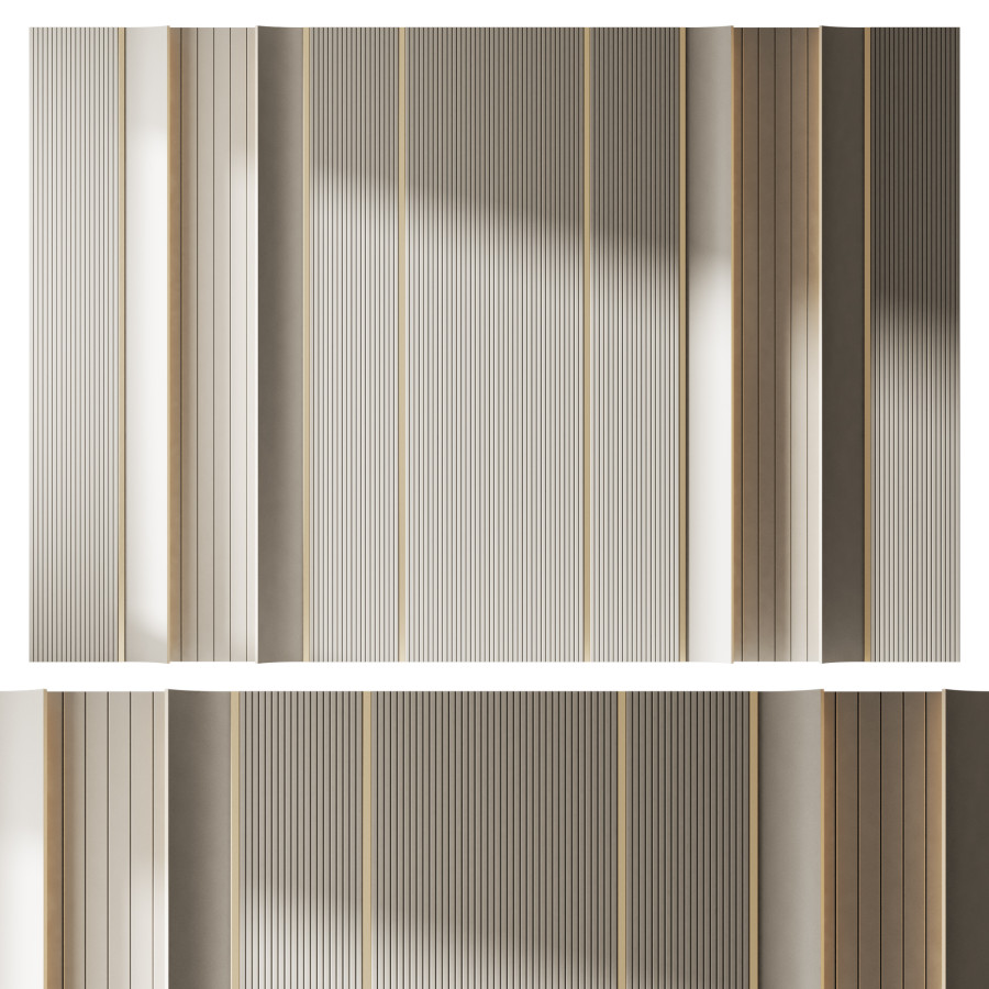Decorative V8 Wall Panels 3D Model for VRay | CGMood