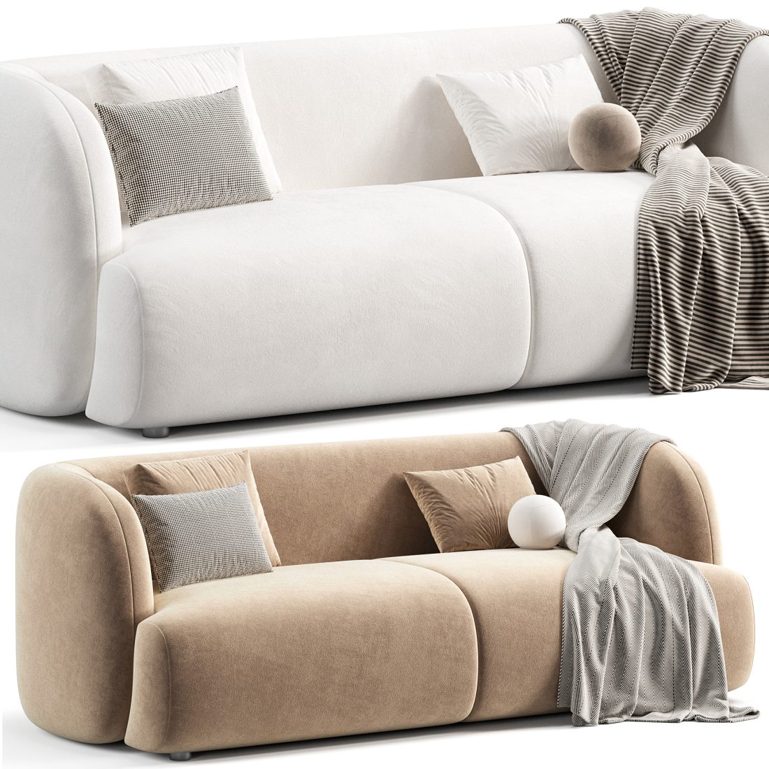 Vienso Cozy Beige Sofa By Divan.ru 3D Model for Corona | CGMood