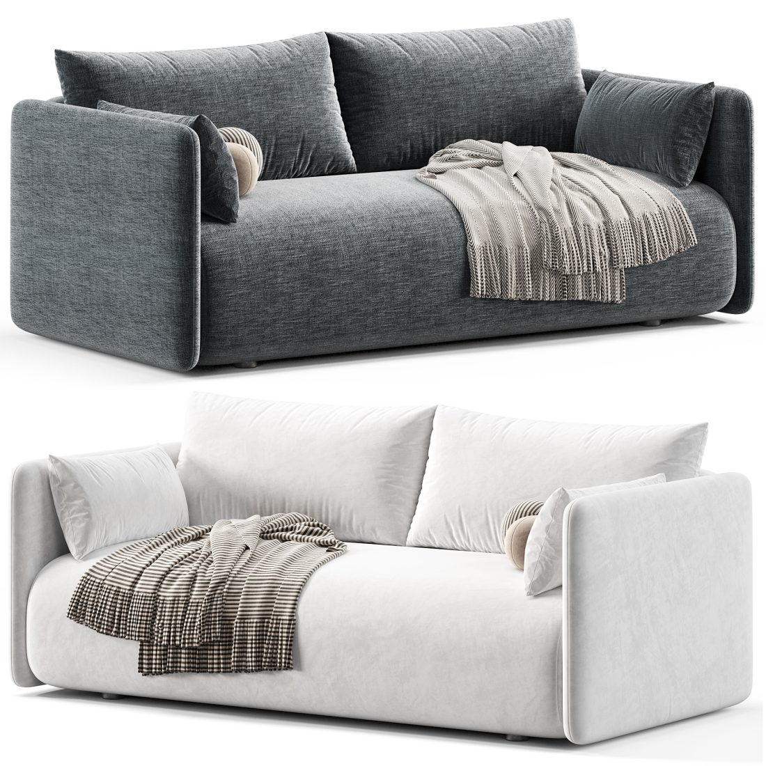 Offset 2-seater Sofa 3D Model for Corona | CGMood