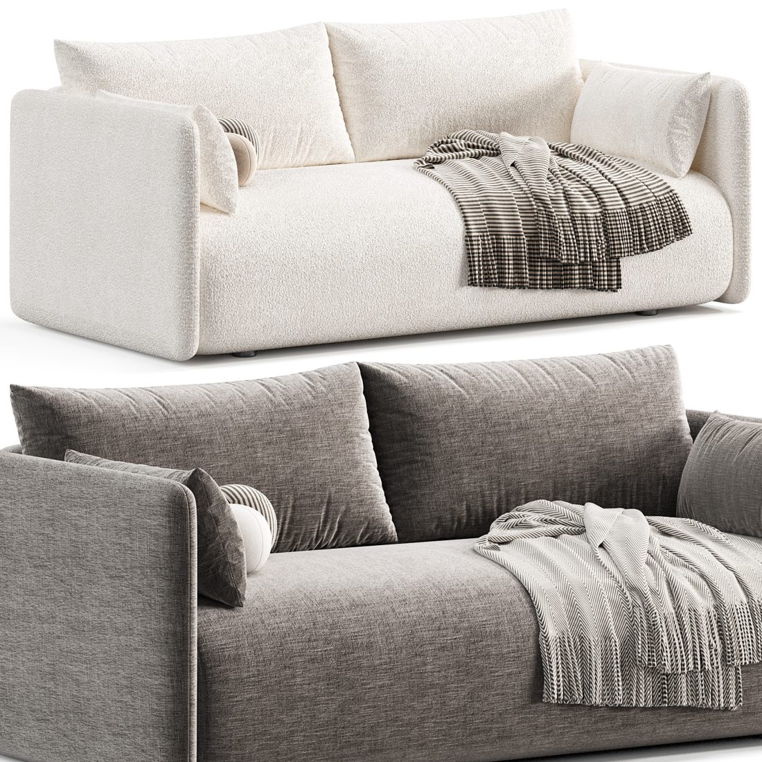 Offset 2-seater Sofa 3D Model for Corona | CGMood