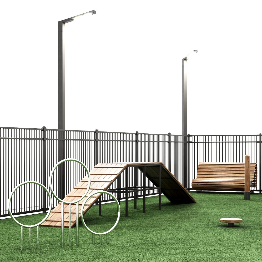 Dog Walking Area 3D Model for VRay, Corona | CGMood