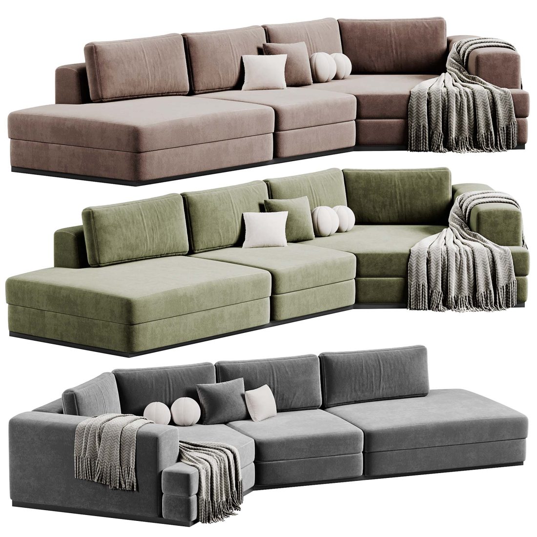 Rene Diagonal Sofa By Mononova 3D Model for Corona | CGMood