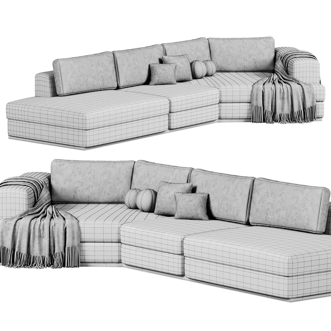 Rene Diagonal Sofa By Mononova 3D Model for Corona | CGMood