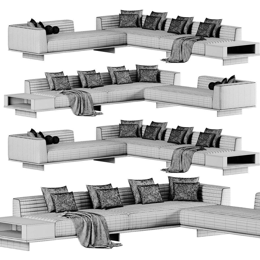 21. Minotti Roger Sofa 3D Model for Corona | CGMood