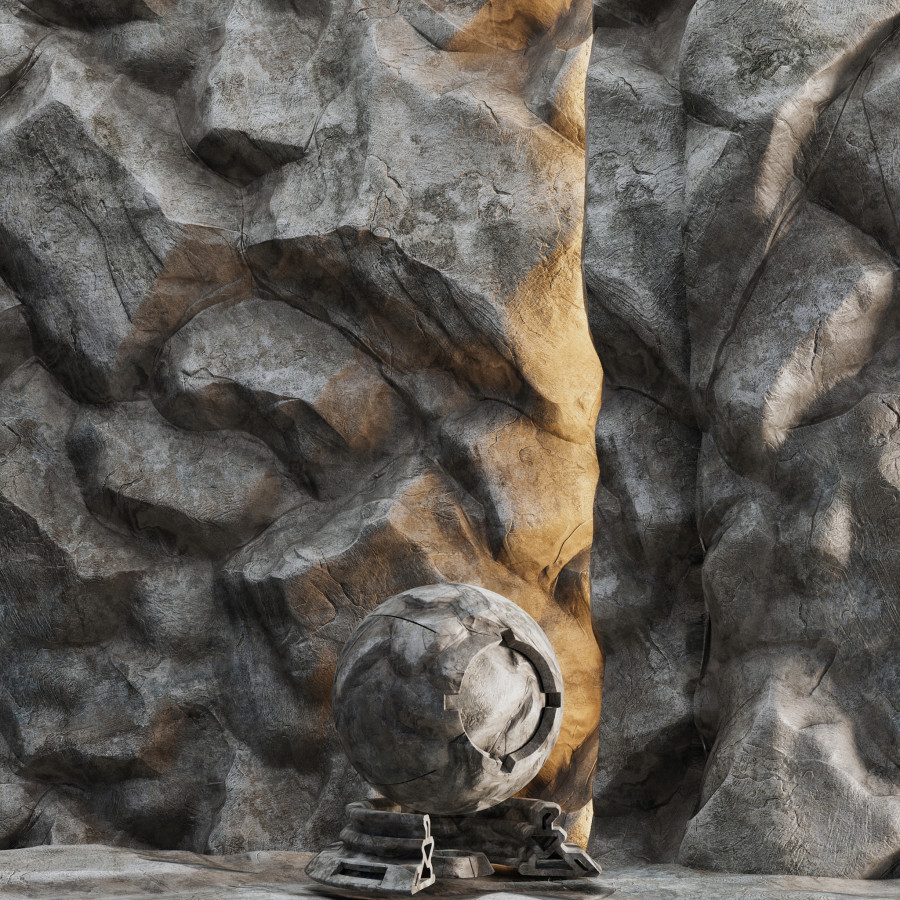 H108 Rock Cliff | PBR | 4K | Seamless | +SBSAR - 3D Model for VRay, Corona