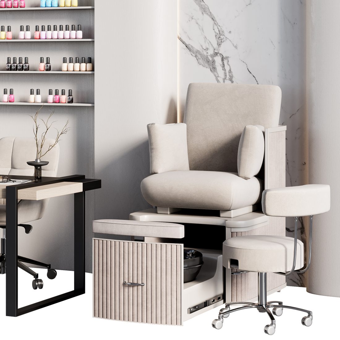 Manicure & Pedicure Area In The Beauty Salon 05 - 3D Model for VRay, Corona