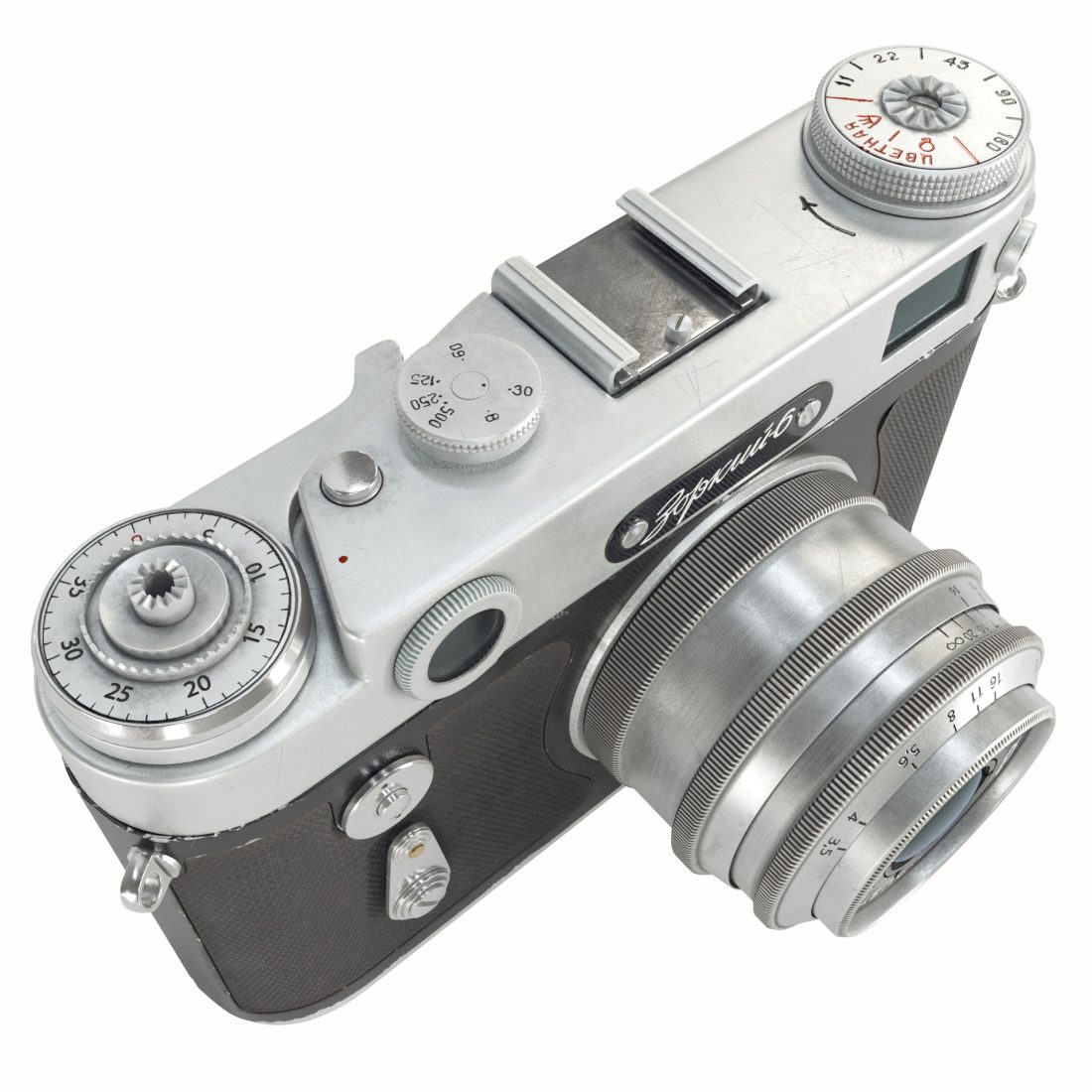 Zorki-6 Camera In A Case - 3D Model for VRay, Corona