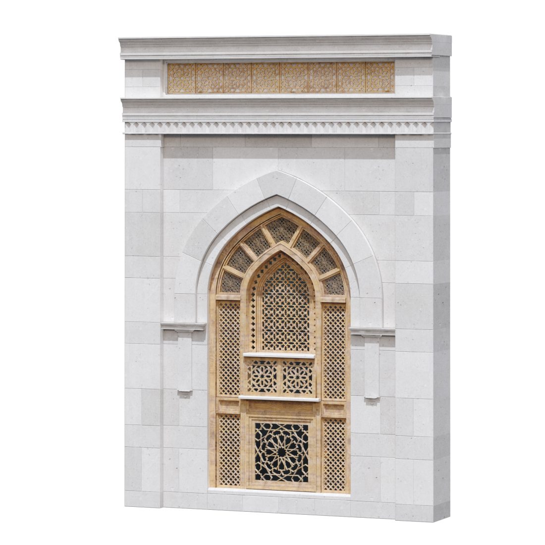 Arabic Islamic Window Set 380 - 3D Model for FStorm, VRay