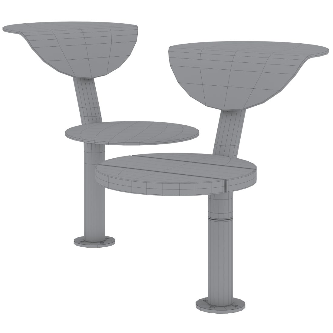 Park Benches Morese Dot By Mmcite - 3D Model for VRay, Corona