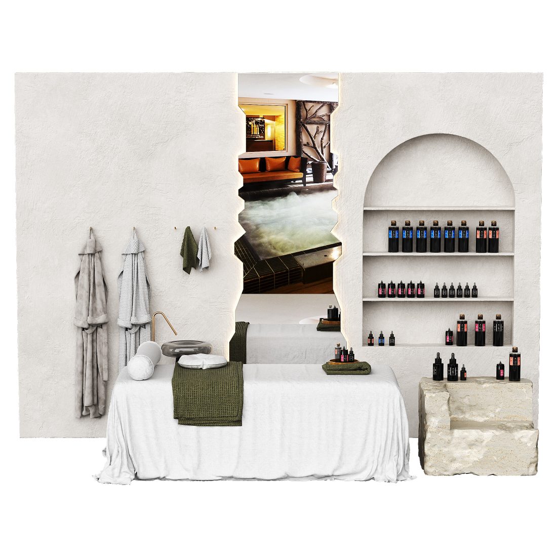 Modern Spa - 3D Model for VRay, Corona