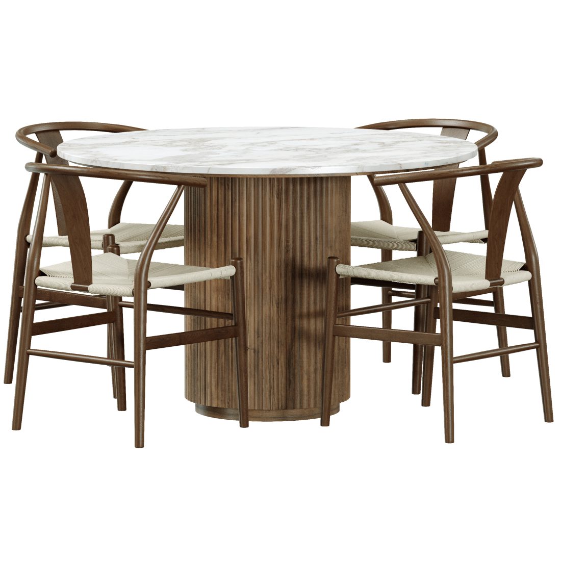 Giselda Table Uish Chair - 3D Model for VRay, Corona