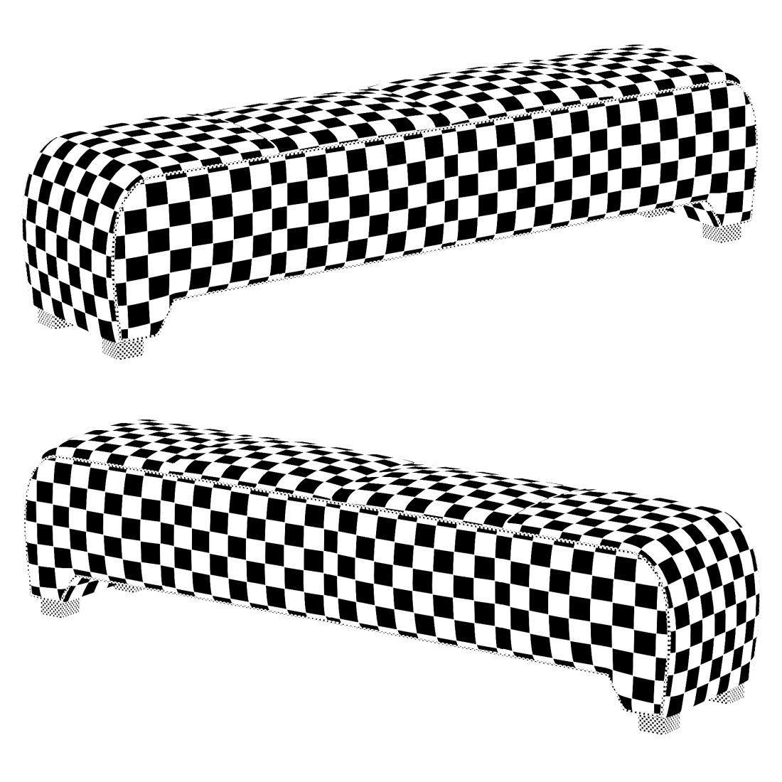 Bench Pouf Absolute By Giorgiocollection - 3D Model for Corona