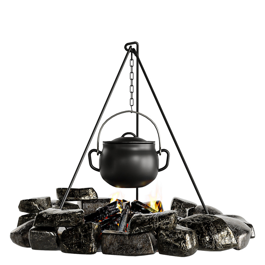 Bonfire And Bowler - 3D Model for VRay